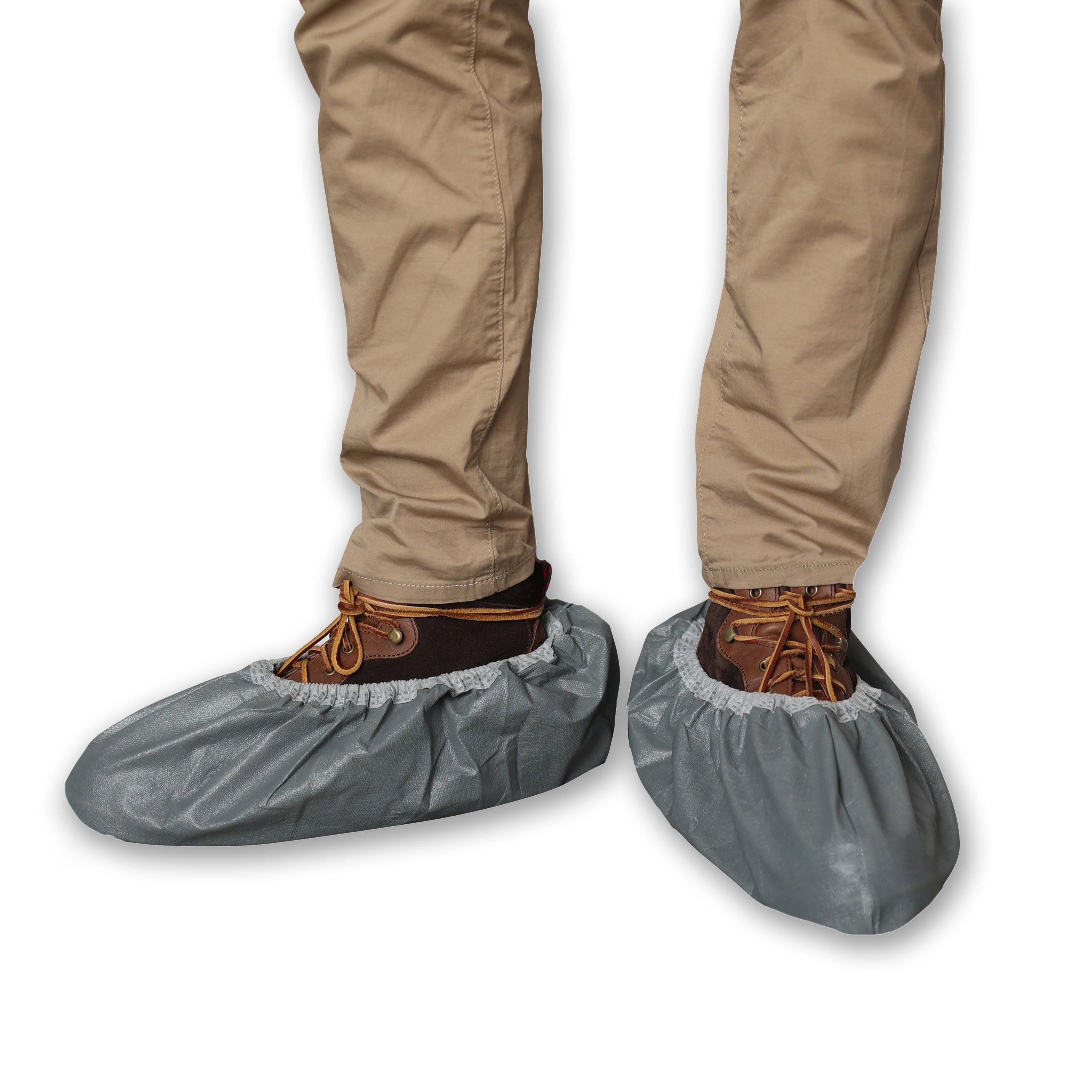 BB5L04 Gray Heavy Duty Spunbond Polypropylene Coated Shoe Cover
