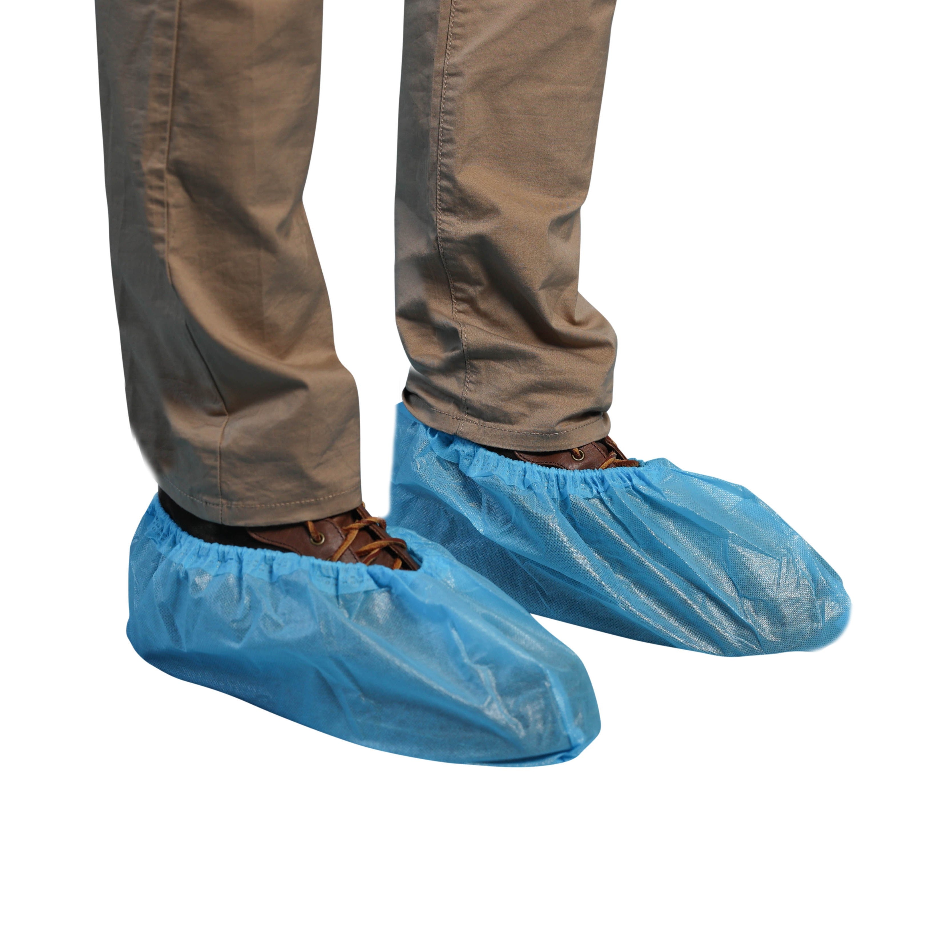 BB5L24 Blue Spunbond Polypropylene Coated Shoe Cover