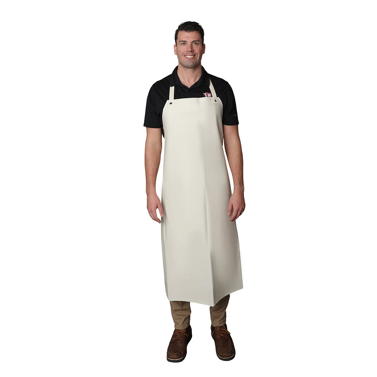 BC701E White Hycar Apron - 22 oz. (Made to Order)