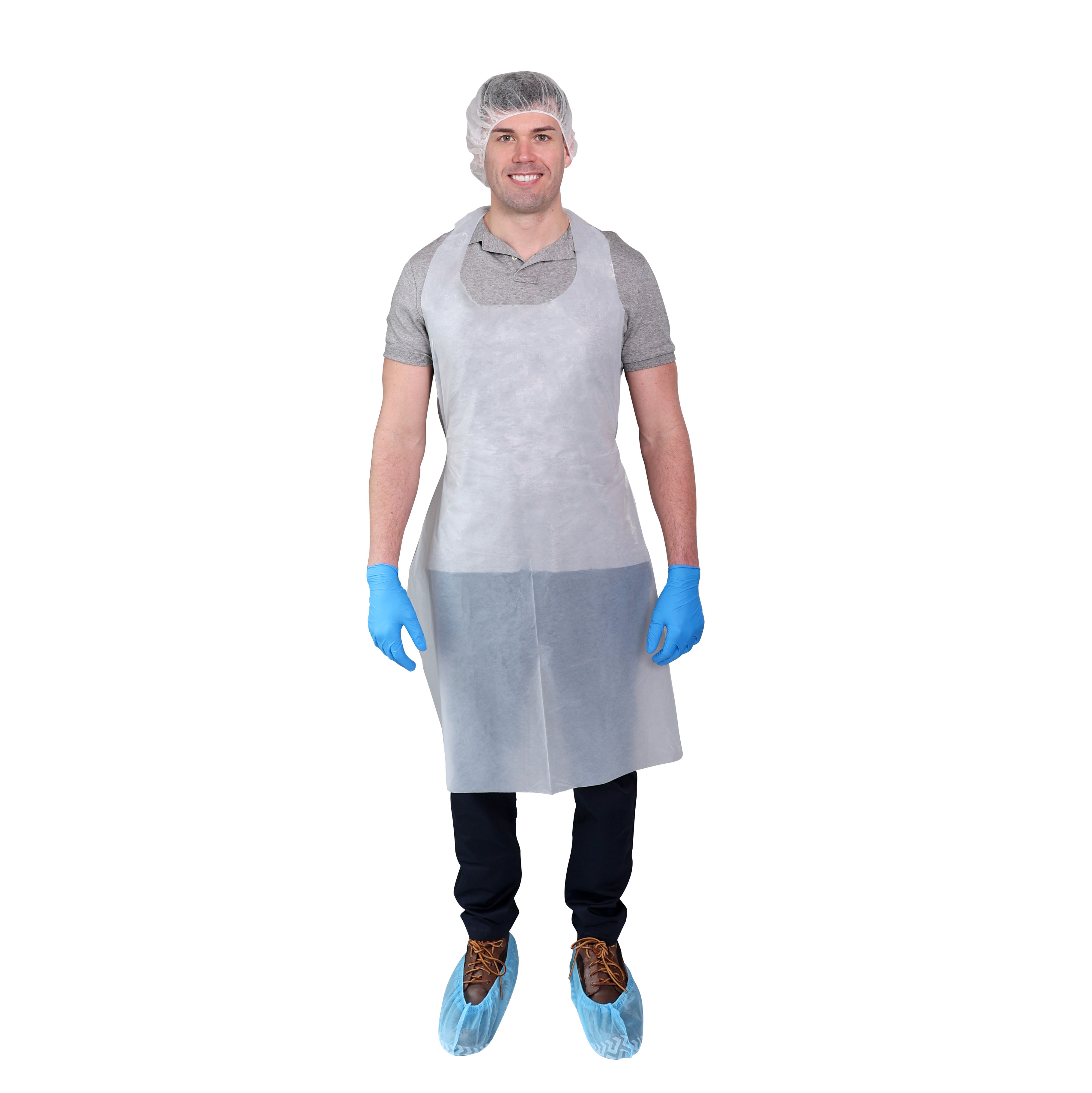 B77N14 White 1 mil Polyethylene Aprons