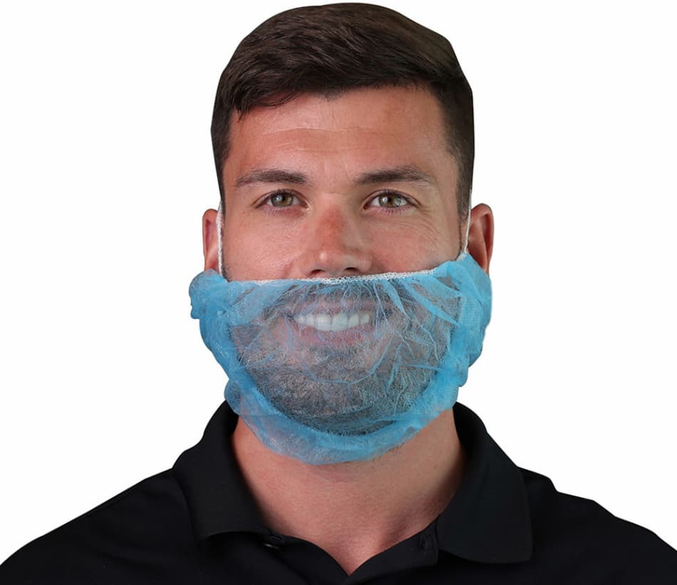 B12N29 Blue Polypropylene Beard Cover